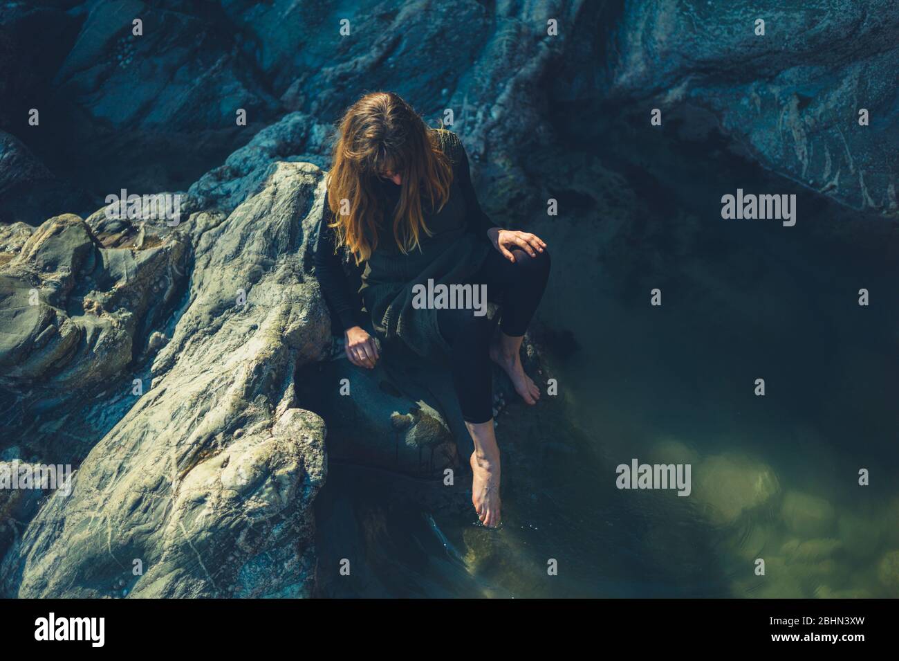 Dipping toes in water hi-res stock photography and images - Alamy