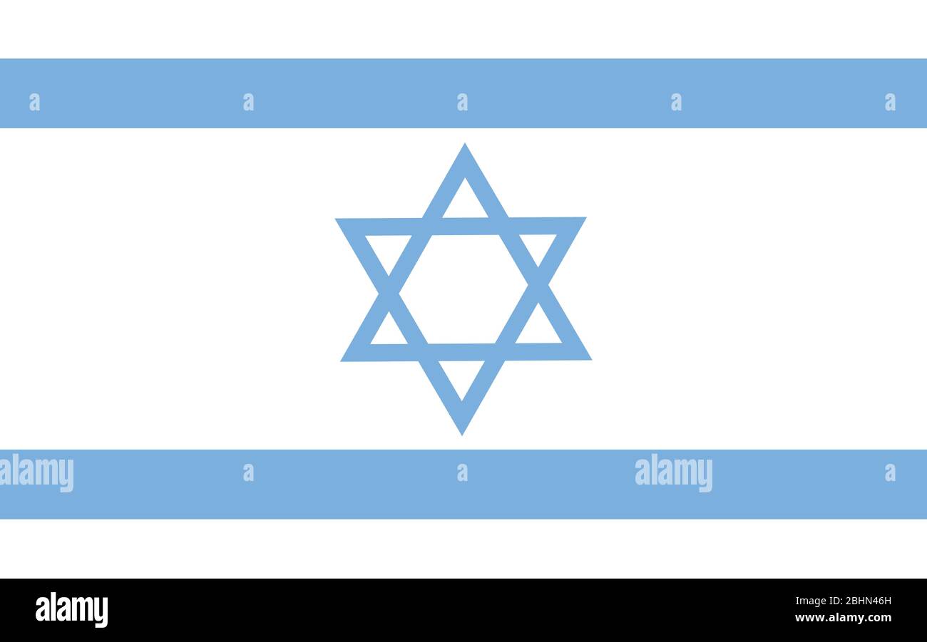 Israel flag vector graphic. Rectangle Israeli flag illustration. Israel ...