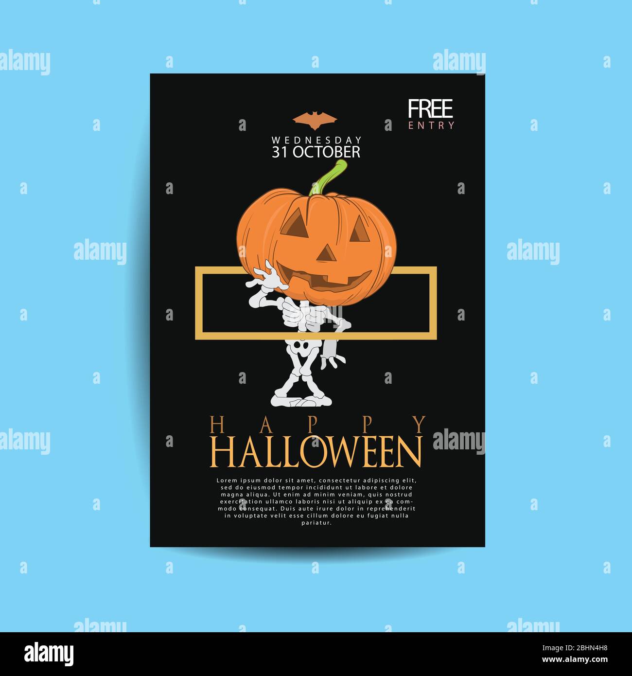 halloween night party with scary design background for invitation card ...