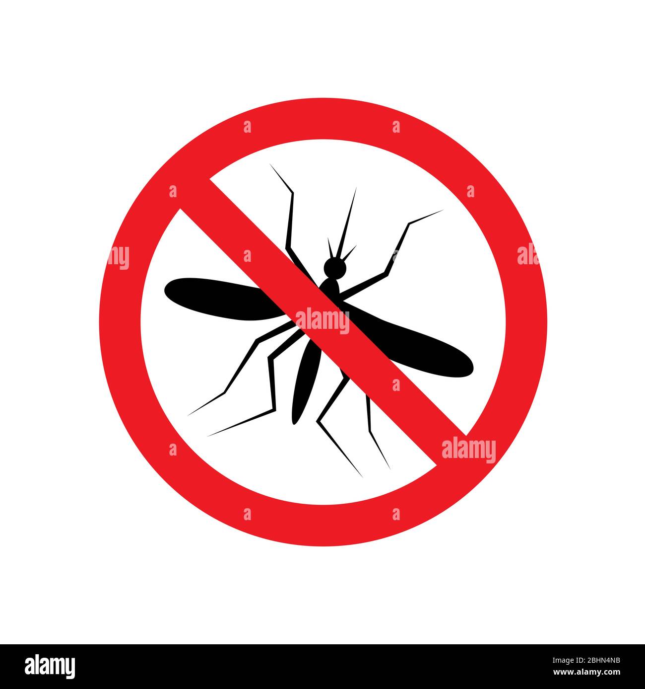 No Mosquito Icon red round circle warning sign Stock Vector Image & Art ...