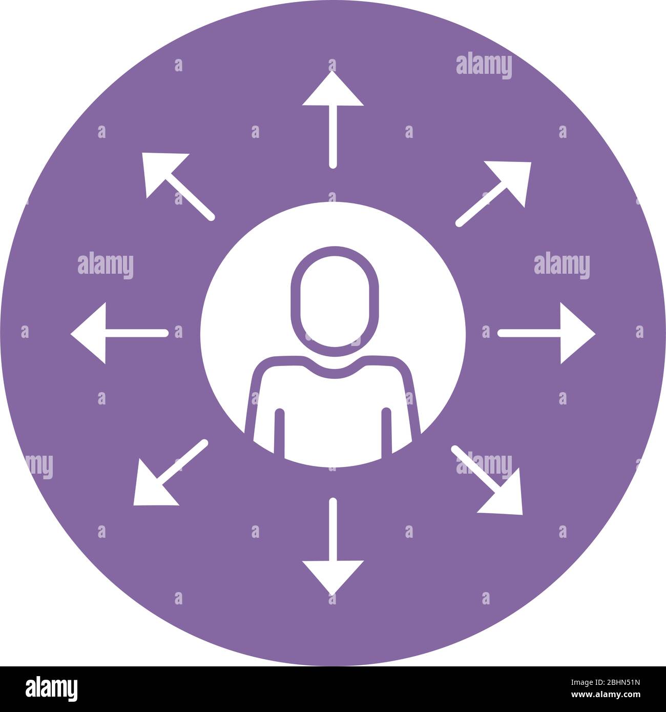 avatar silhouette with arrows block style Stock Vector Image & Art - Alamy