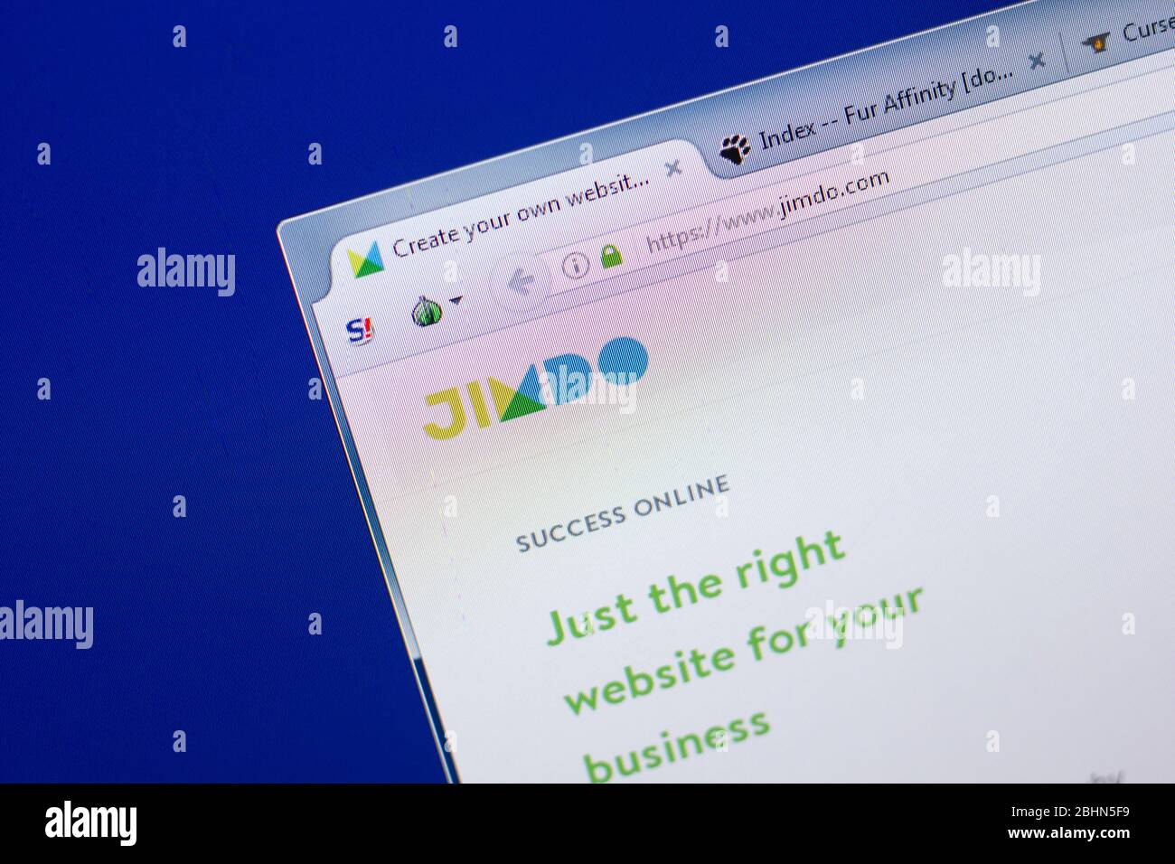 Ryazan, Russia - May 13, 2018: Jimdo website on the display of PC, url - Jimdo.com Stock Photo ...