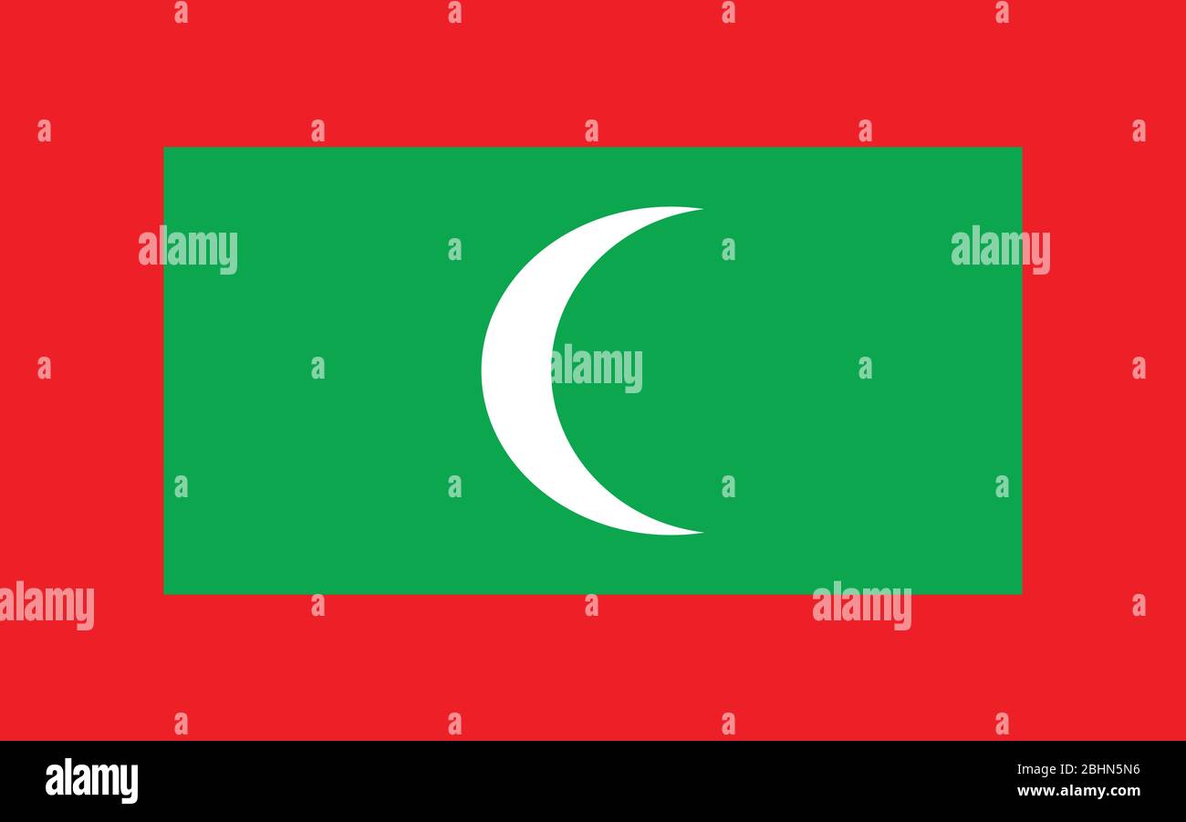 Maldives flag vector graphic. Rectangle Maldivian flag illustration ...