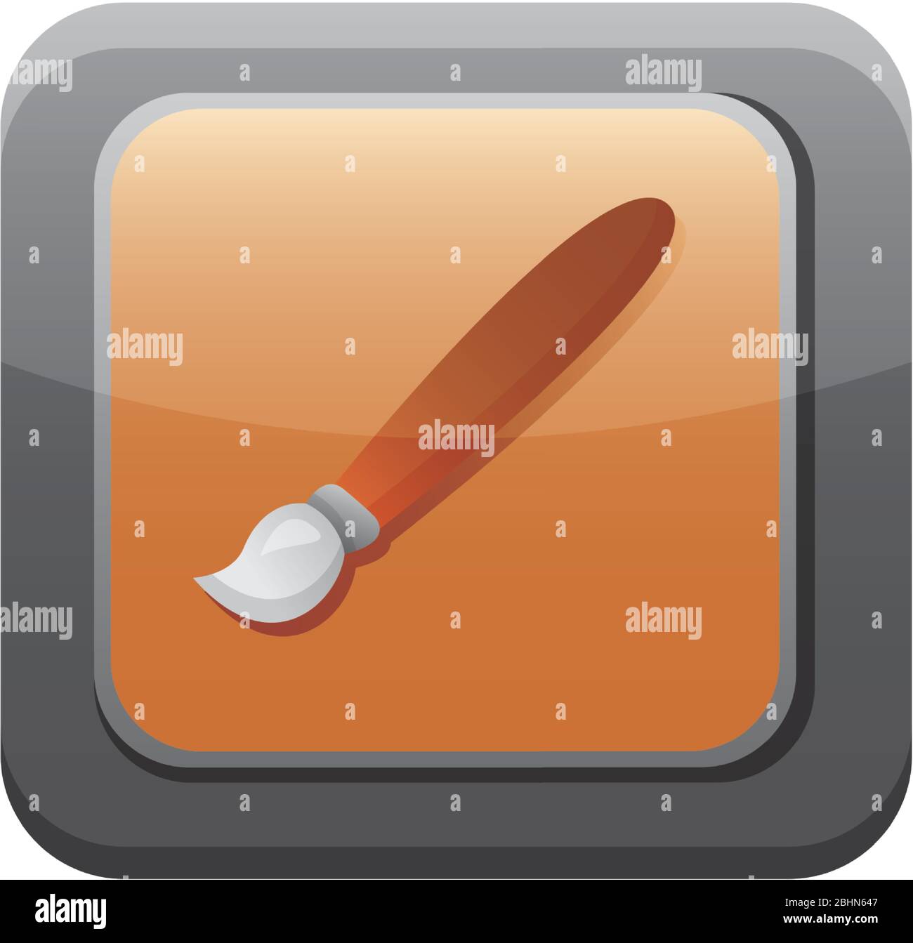paint brush app button menu isolated icon Stock Vector Image & Art - Alamy