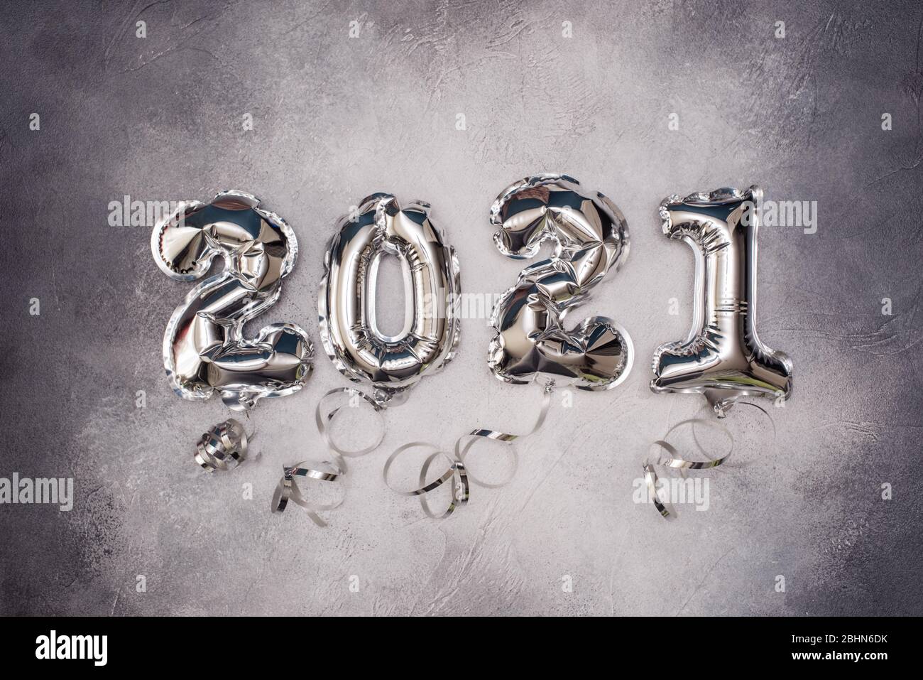 Golden Christmas 2021 balloons isolated on white background. Helium ...