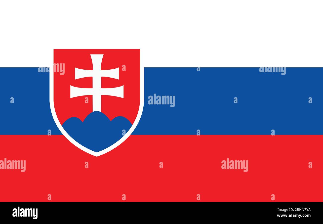 Slovakia flag vector graphic. Rectangle Slovak flag illustration ...