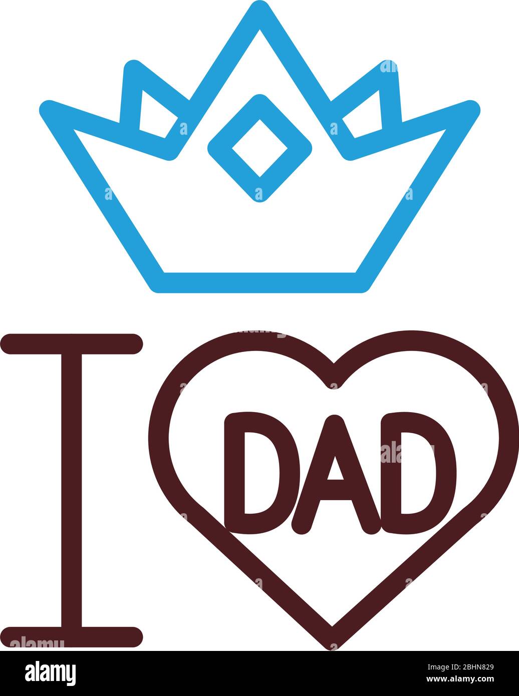 Crown dad father celebration day Cut Out Stock Images & Pictures - Alamy