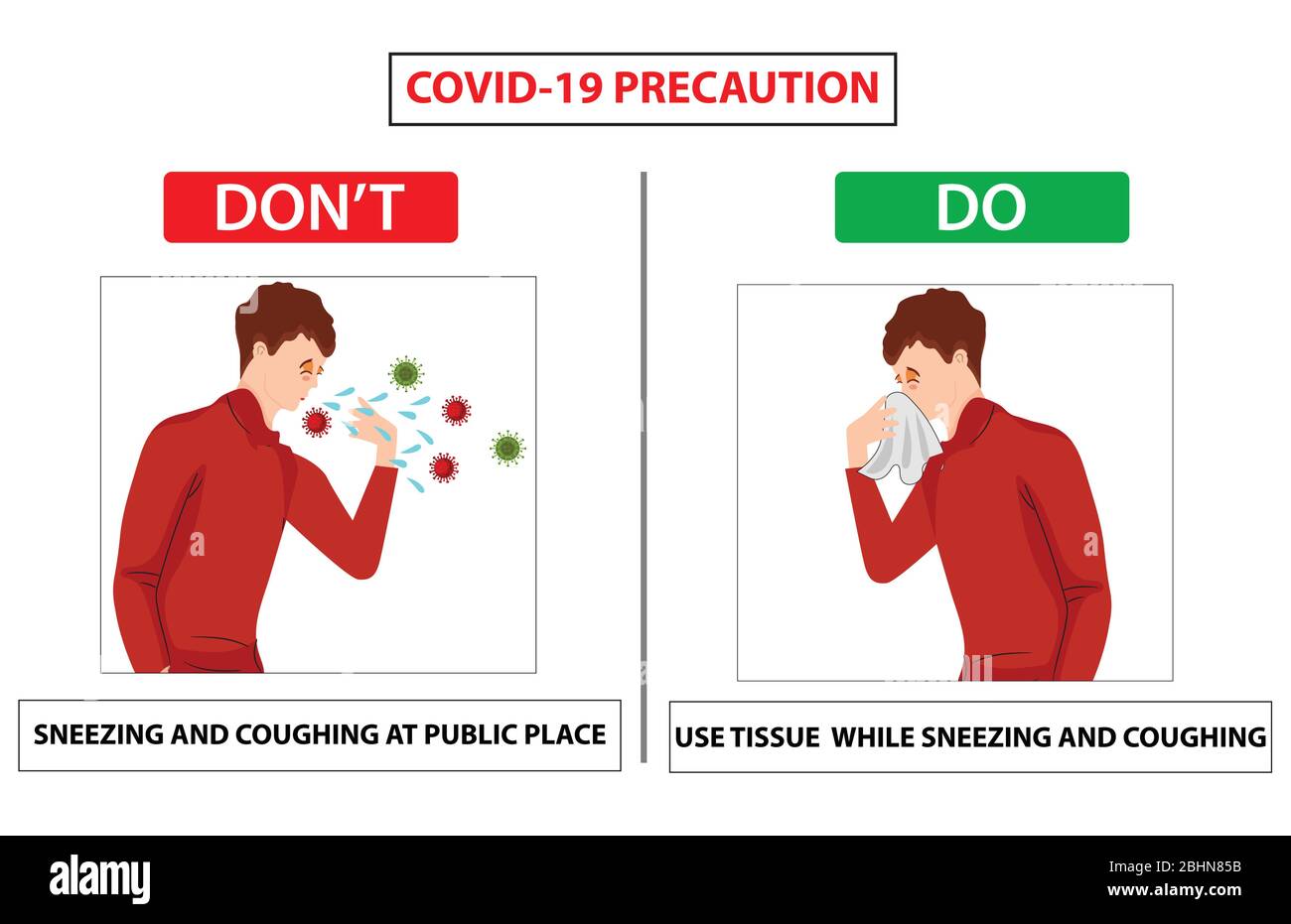 Do and don't poster for covid 19 corona virus. Safety instruction for ...