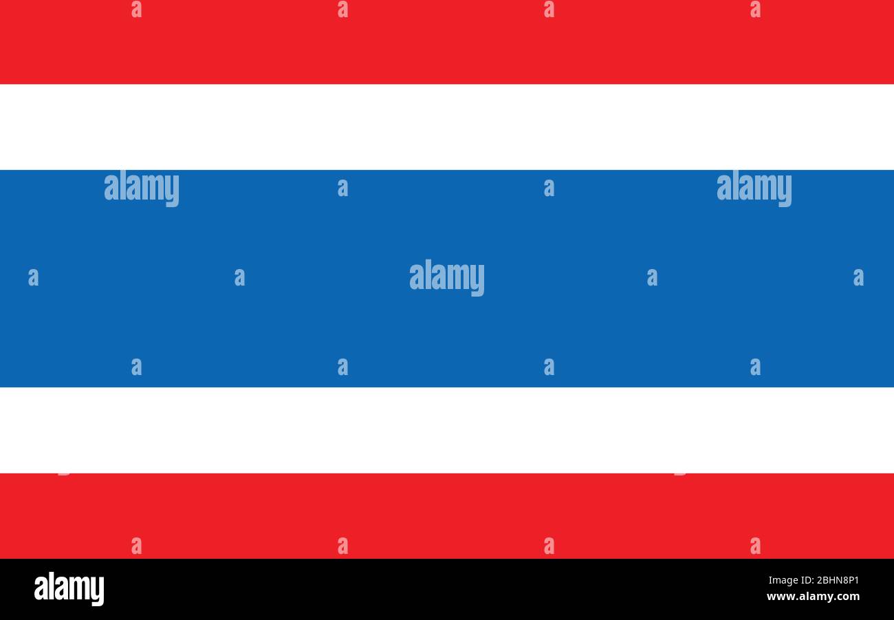 Thailand flag vector graphic. Rectangle Thai flag illustration ...