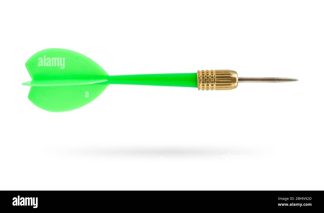 green dart isolated on white background Stock Photo - Alamy