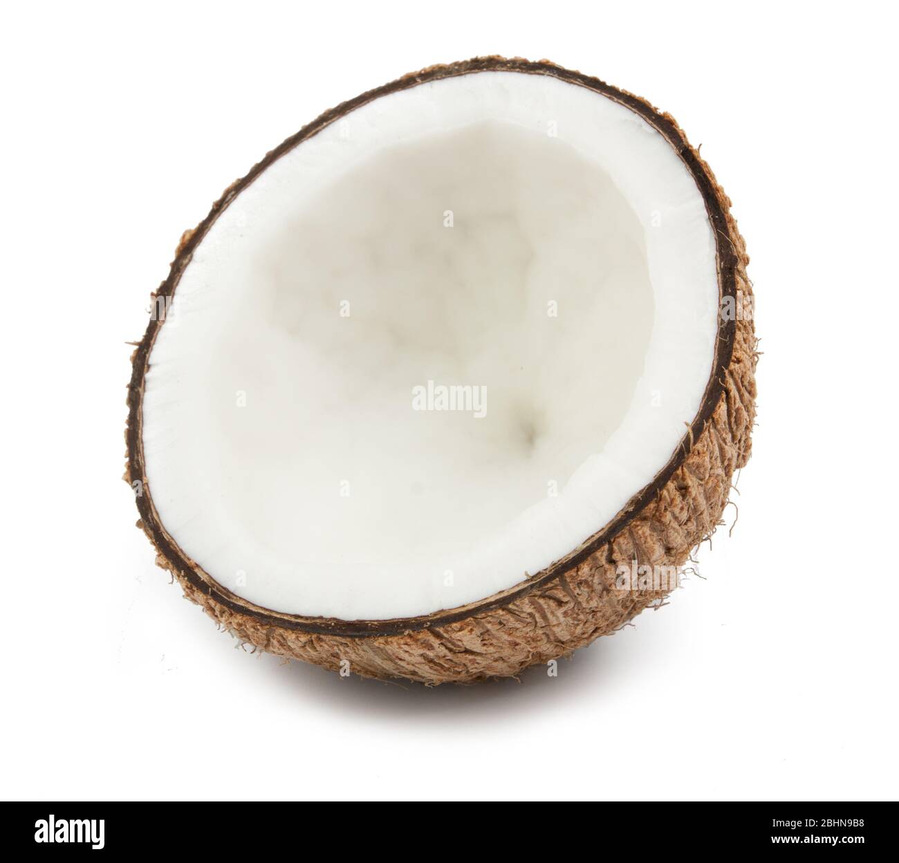 half coconut isolated on white background Stock Photo - Alamy