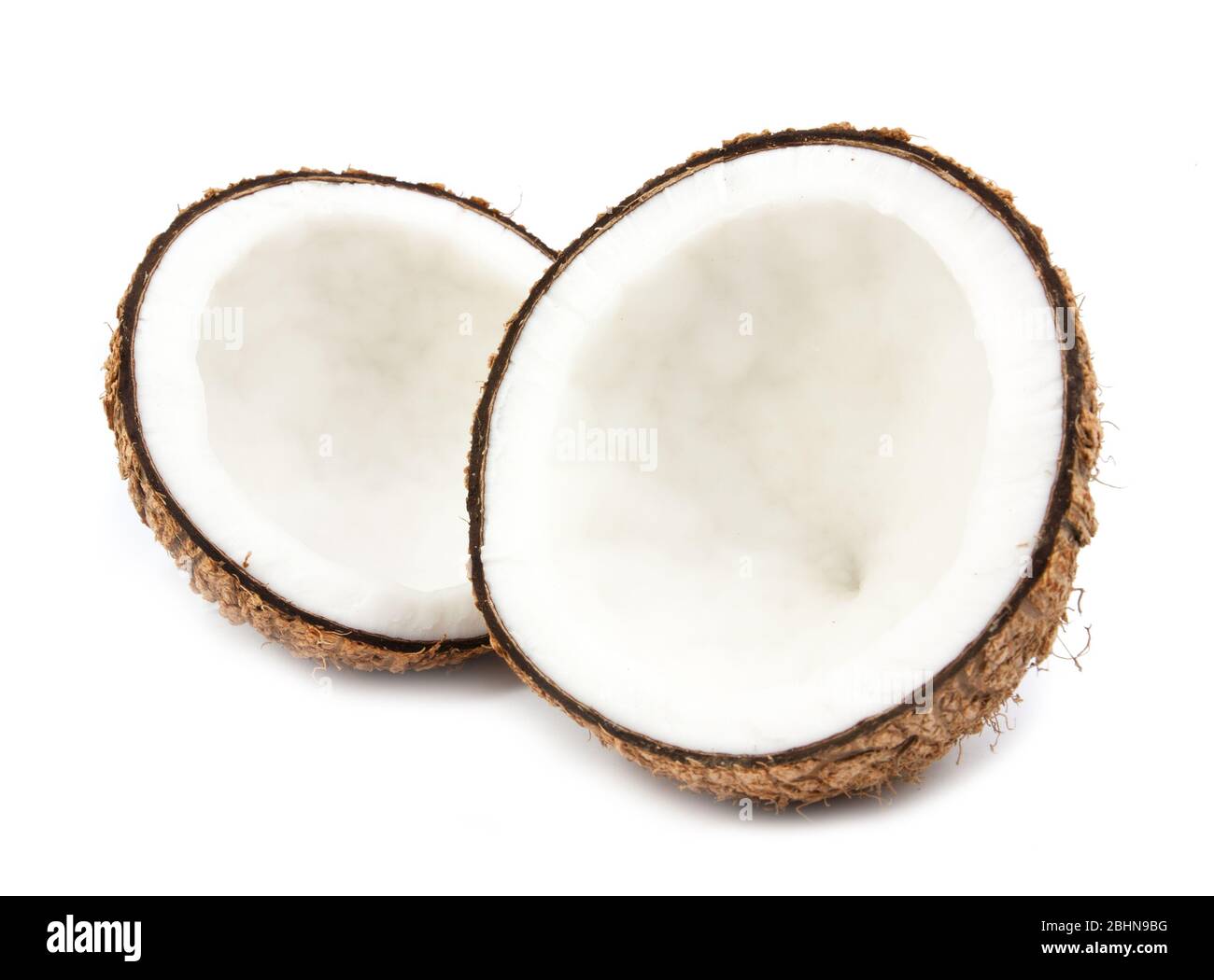 half coconut isolated on white background Stock Photo - Alamy