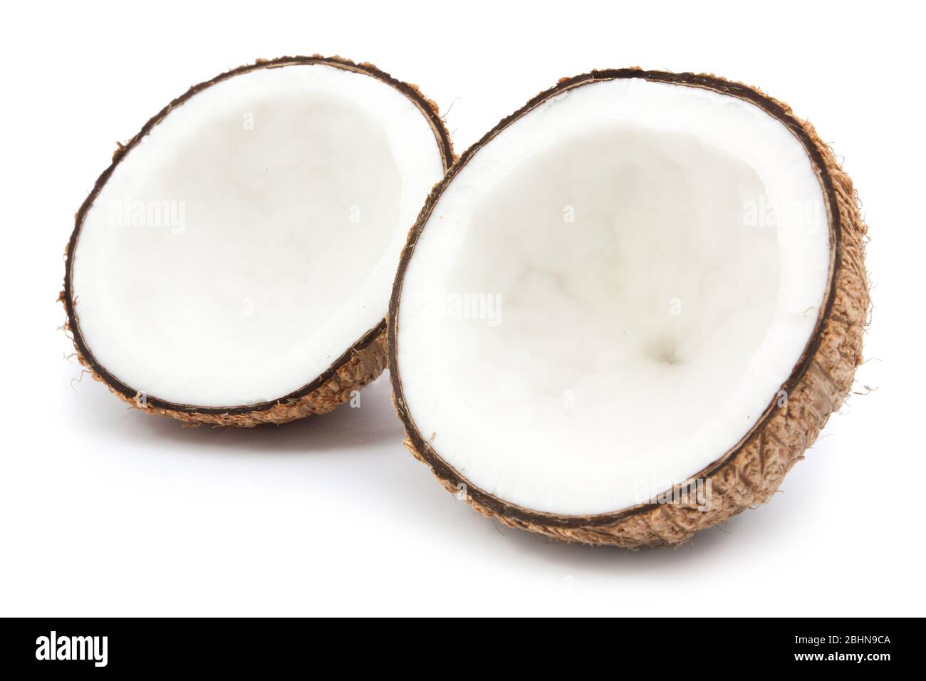 half coconut isolated on white background Stock Photo - Alamy