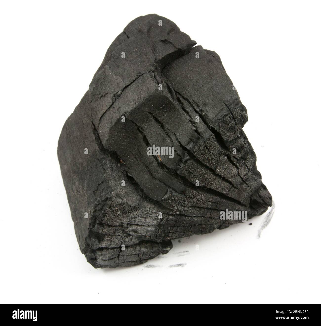 many pieces of charcoal isolated on white background Stock Photo - Alamy