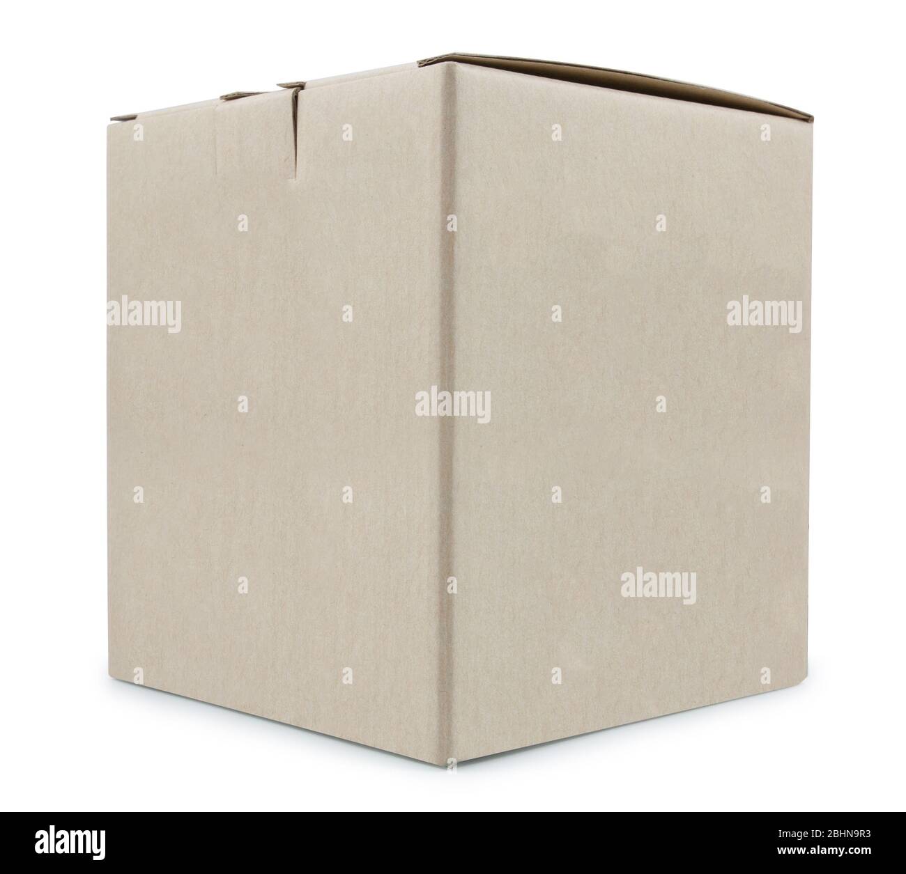 closed cardboard box taped up and isolated on a white background Stock ...