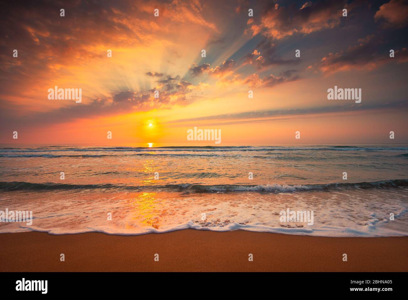 Beautiful shot sunbeam over sea hi-res stock photography and images - Alamy