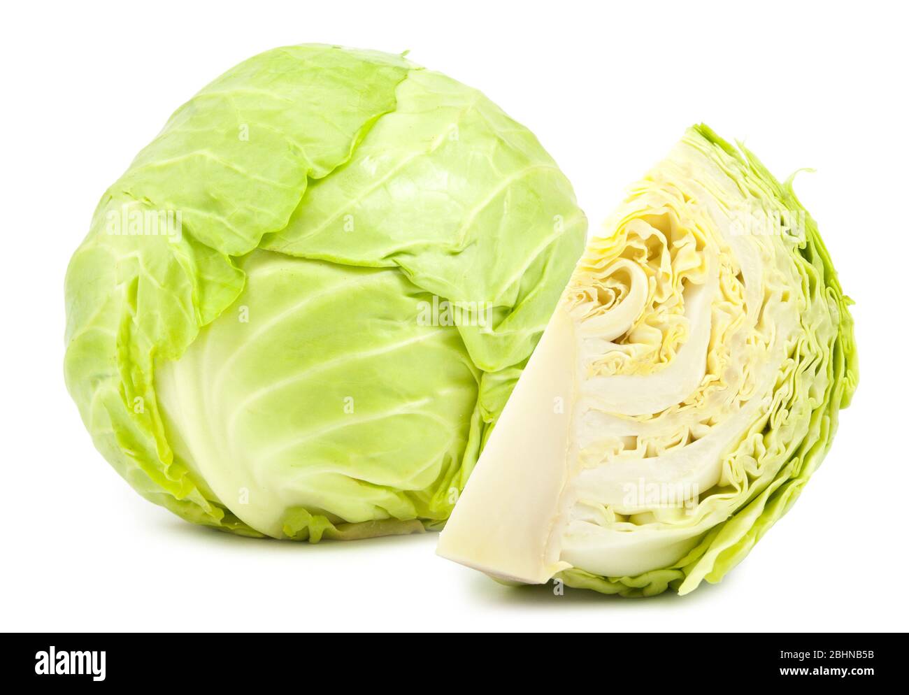 green cabbage isolated on white background Stock Photo - Alamy