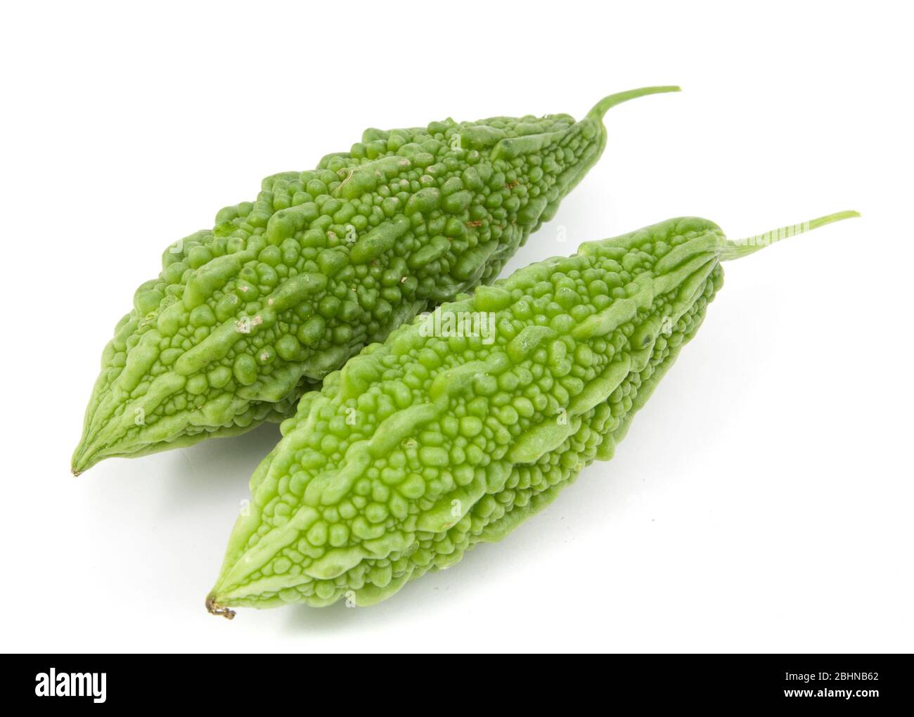 fresh bitter gourd isolated on white background Stock Photo - Alamy