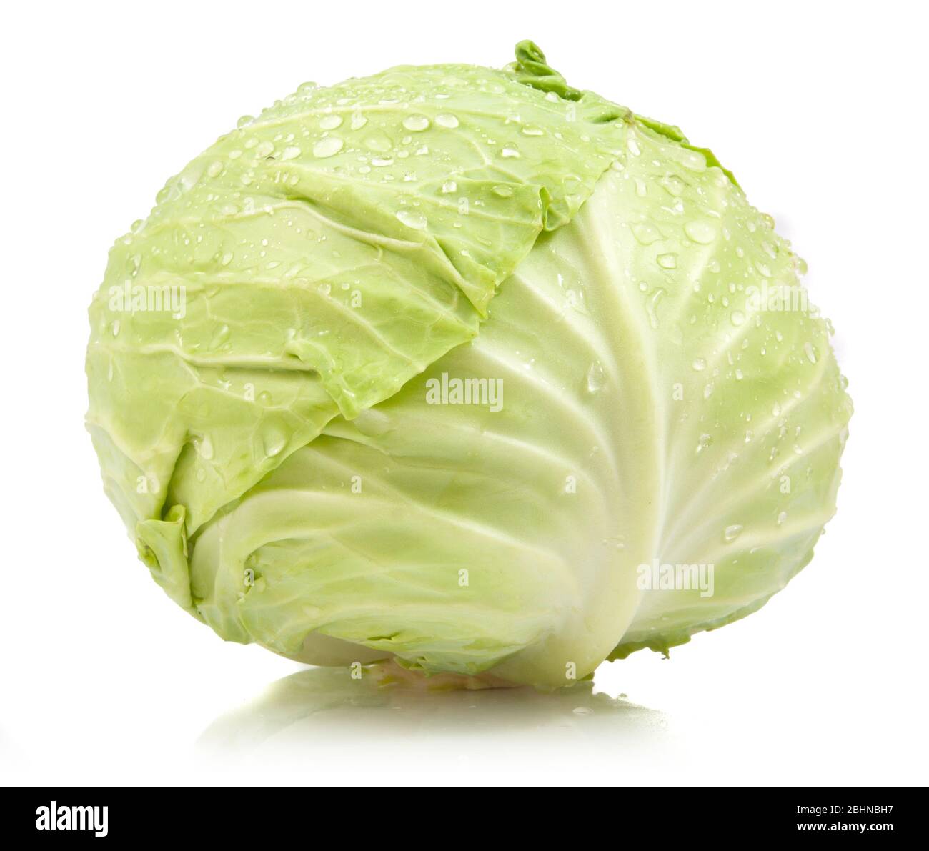 green cabbage isolated on white background Stock Photo - Alamy