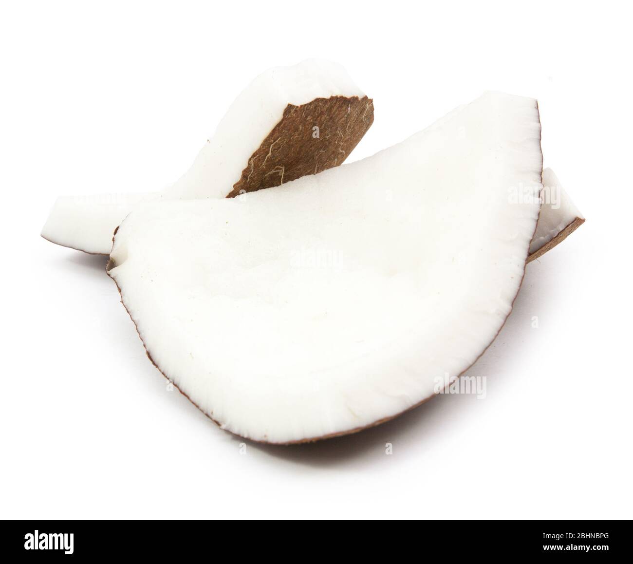 half coconut isolated on white background Stock Photo - Alamy