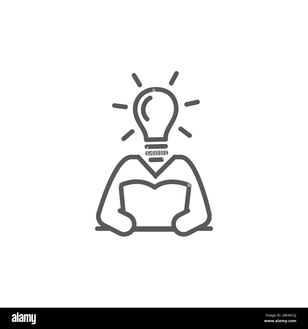 Knowledge line icon on white background Stock Vector Image & Art - Alamy