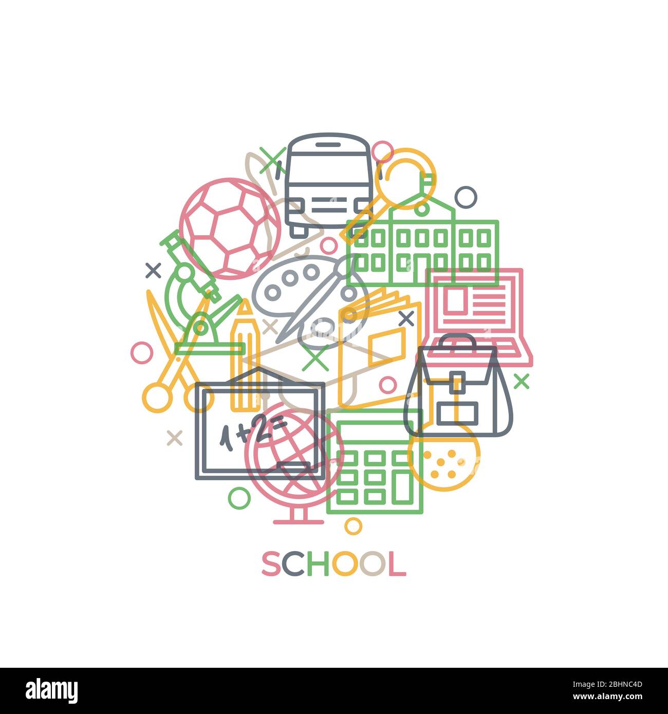 Microscope laboratory line style Stock Vector Images - Alamy