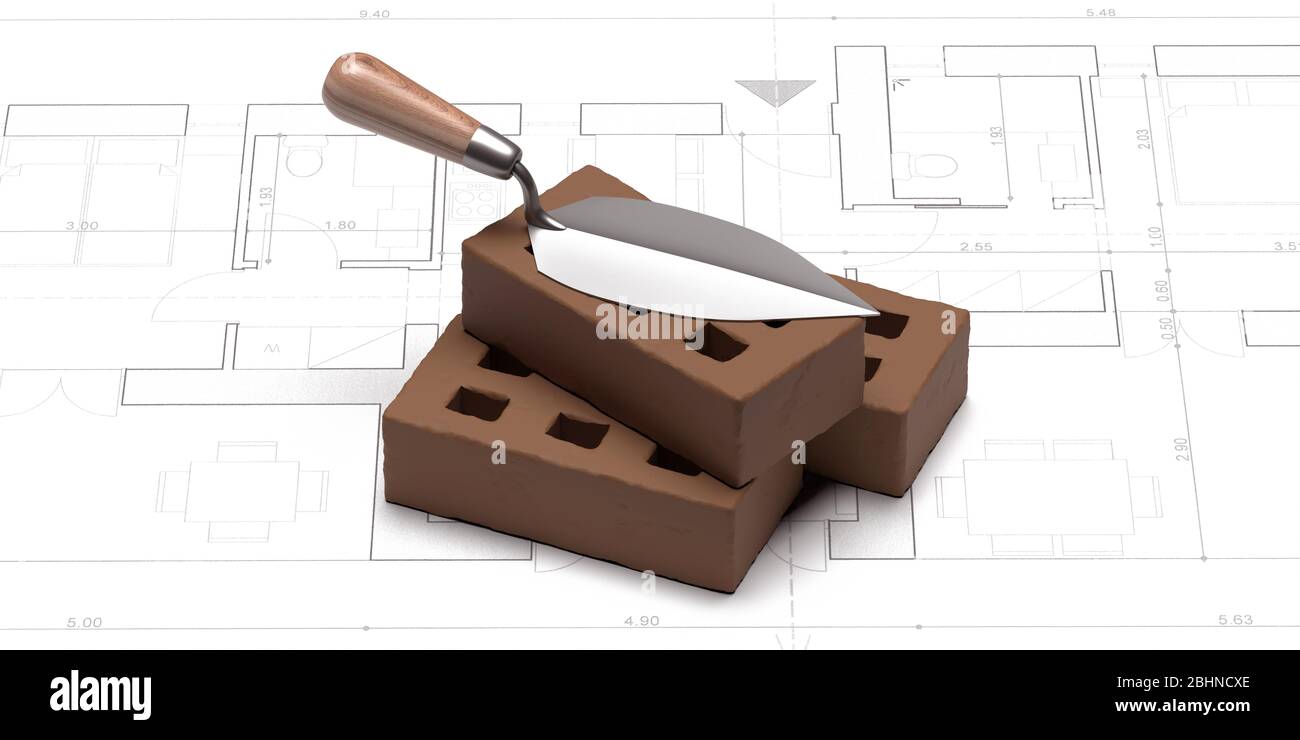 Architectural blueprint drawings building on Cut Out Stock Images ...