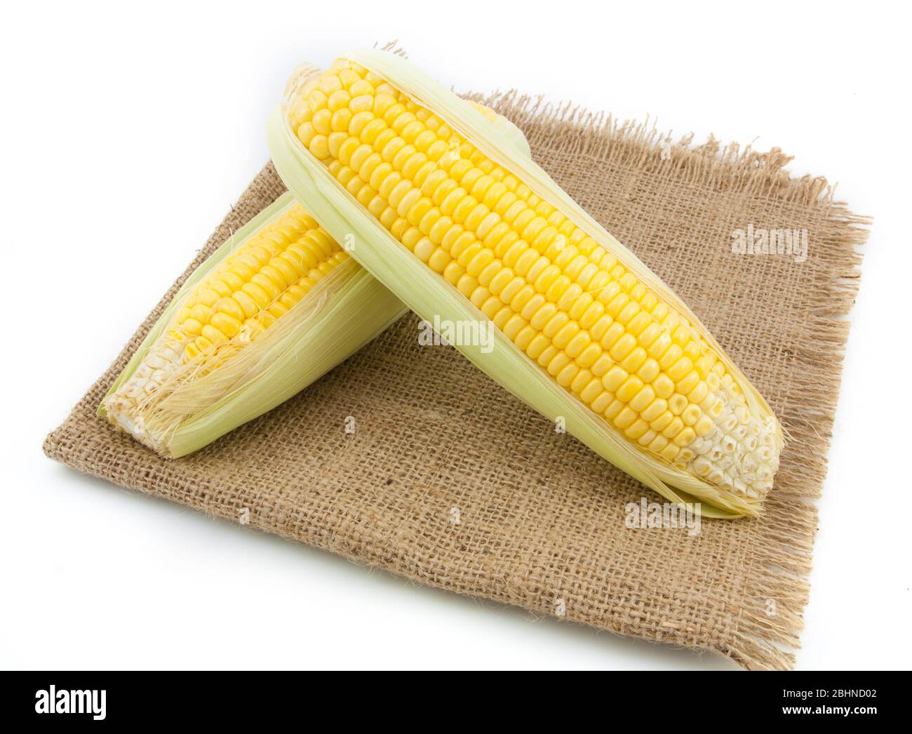 Sack of yellow maize Cut Out Stock Images & Pictures - Alamy