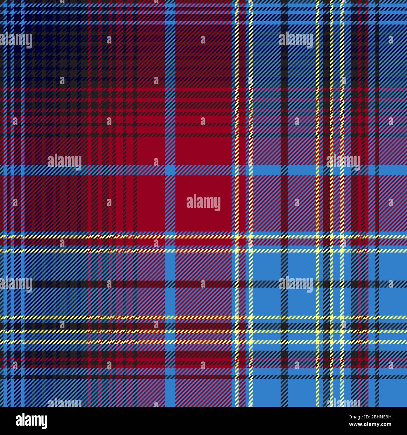 Blue red check plaid texture seamless pattern. Vector background Stock ...
