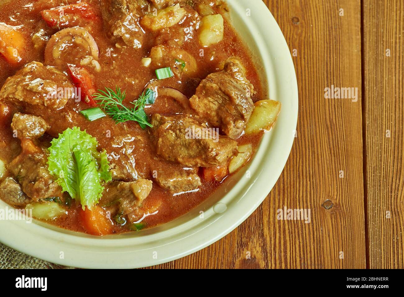 Railway lamb curry, delicious Anglo-Indian recipe close up Stock Photo ...