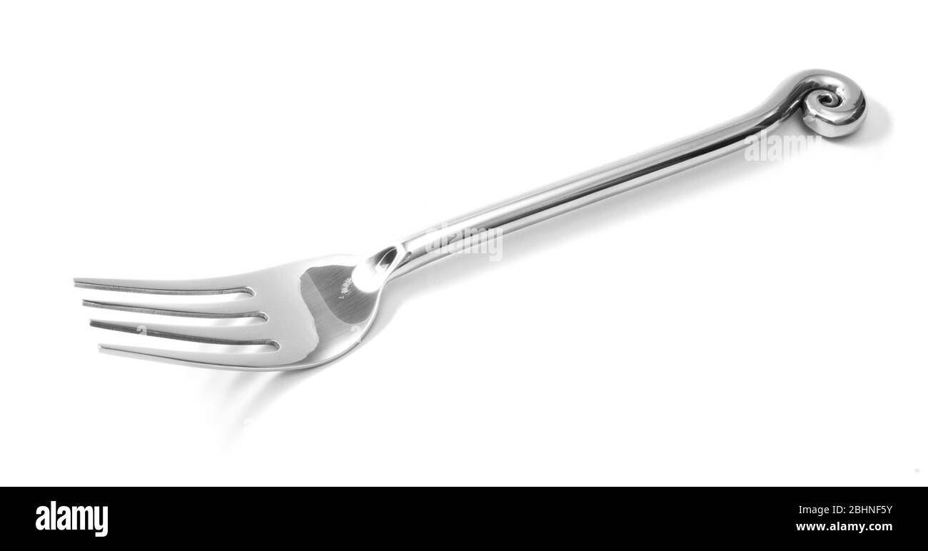 beautiful fork Stainless steel isolated over the white background Stock ...