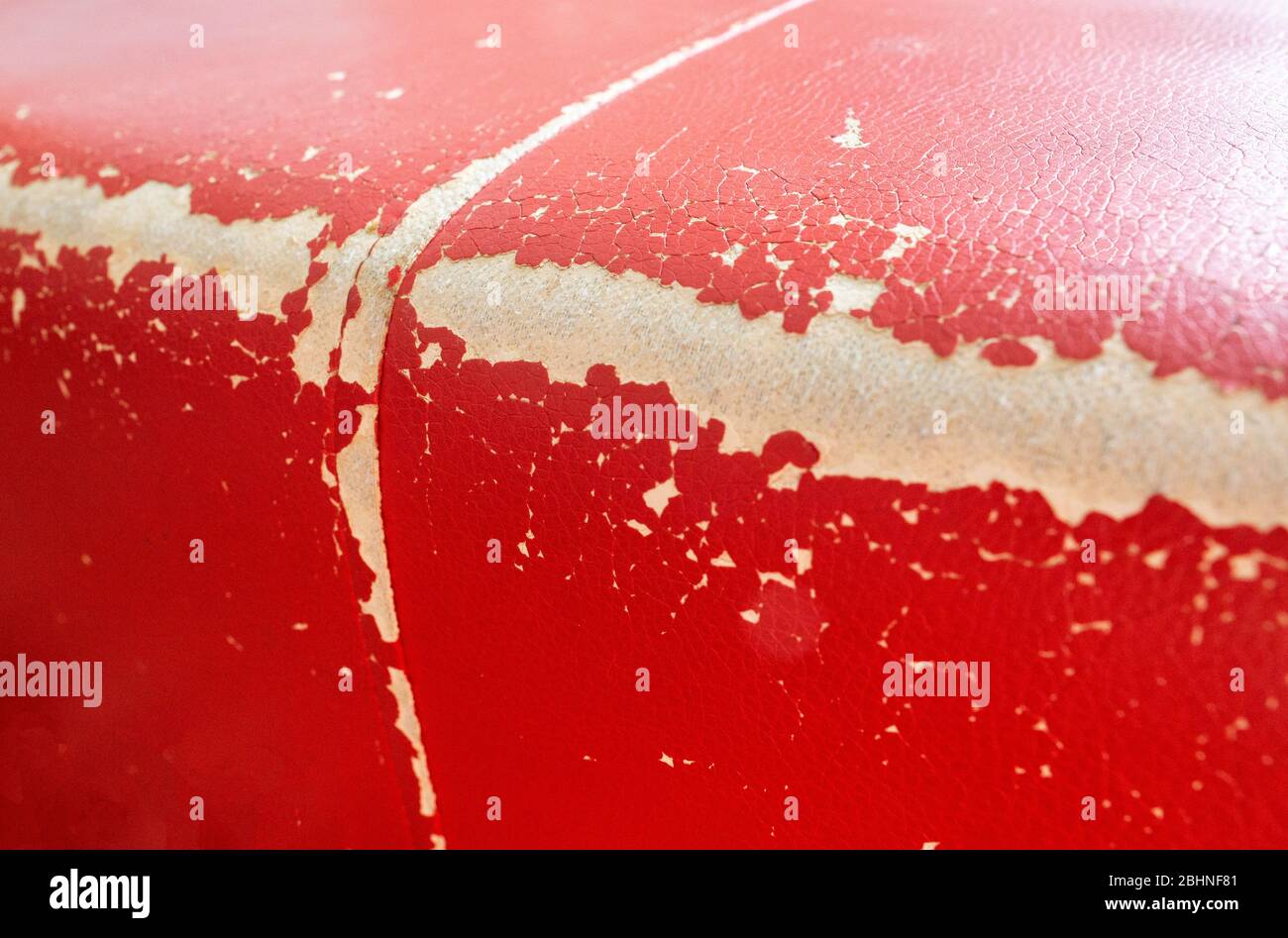 Damaged leather texture on the upholstery of the sofa and furniture ...