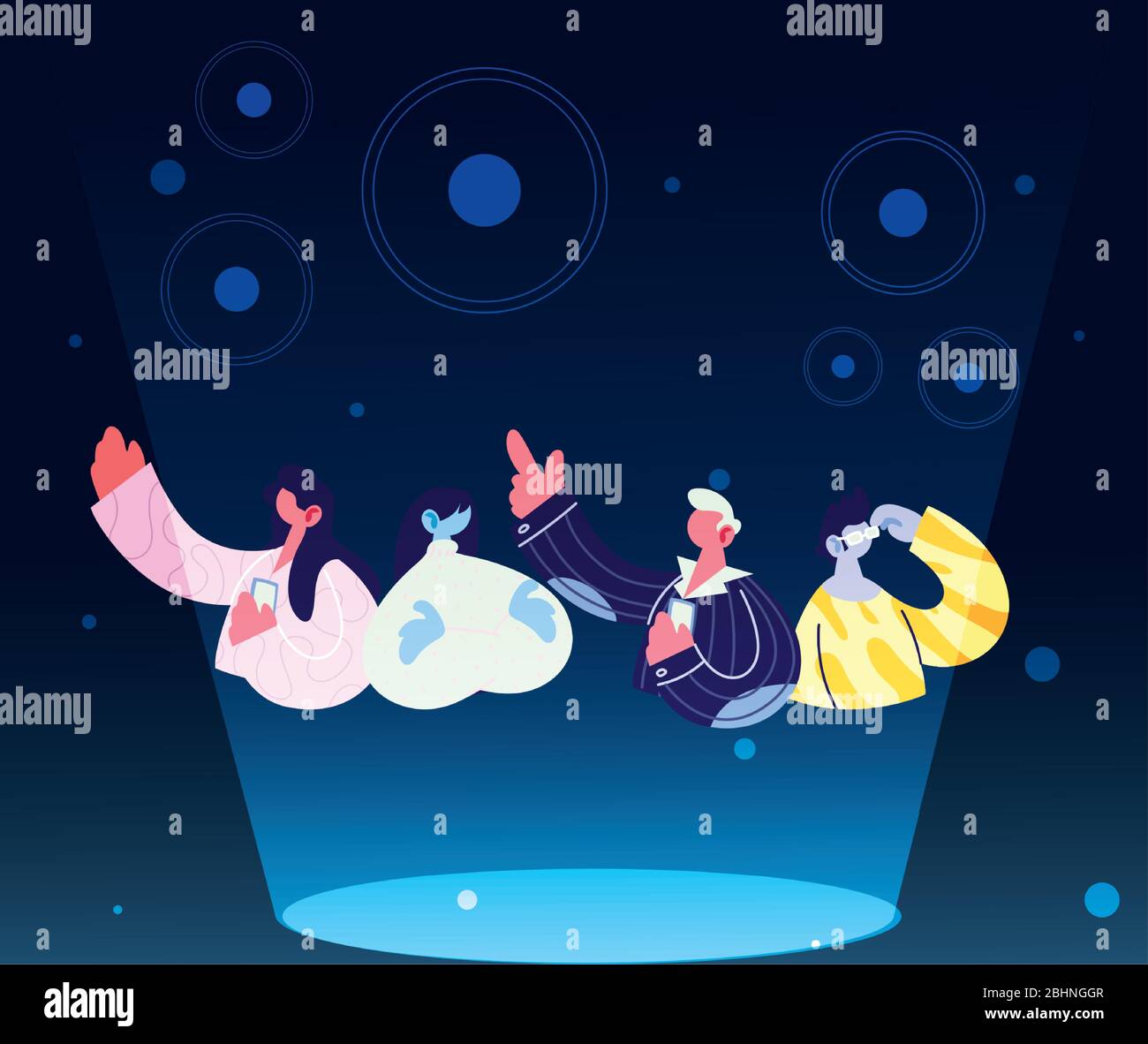 people sharing work methods online vector illustration design Stock ...