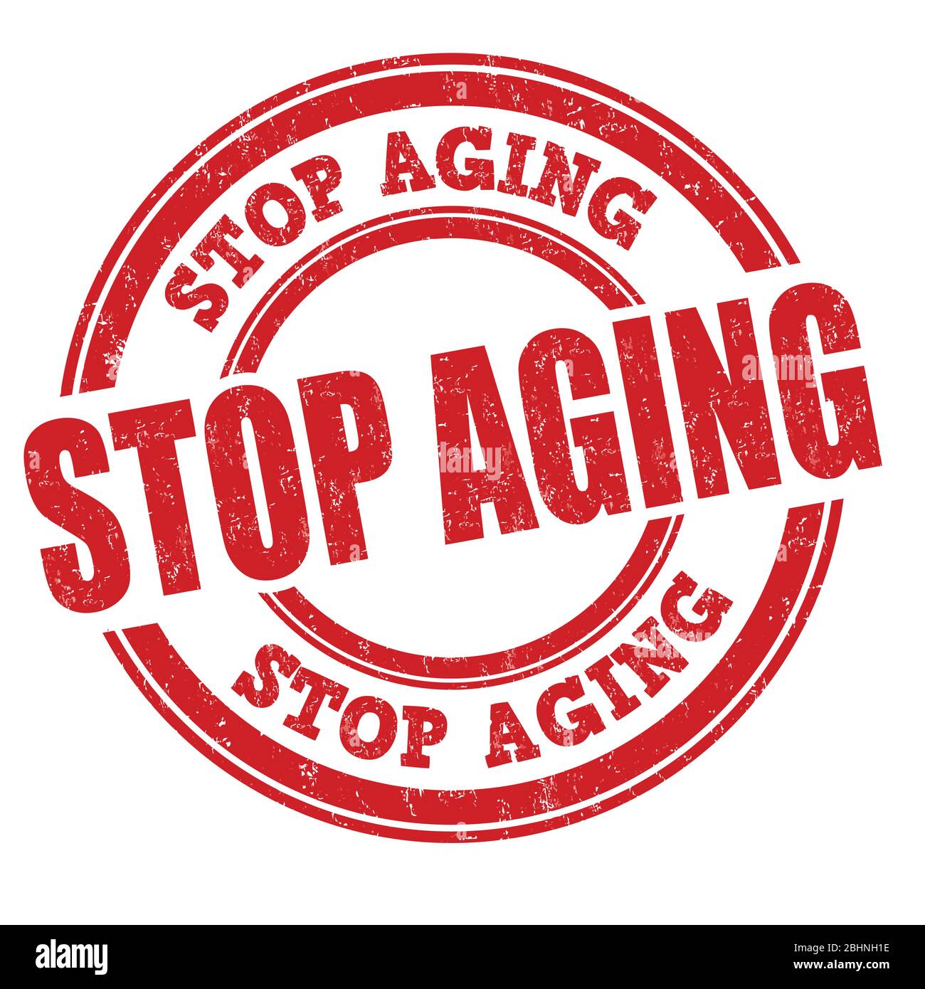 Stop aging sign or stamp on white background, vector illustration Stock ...