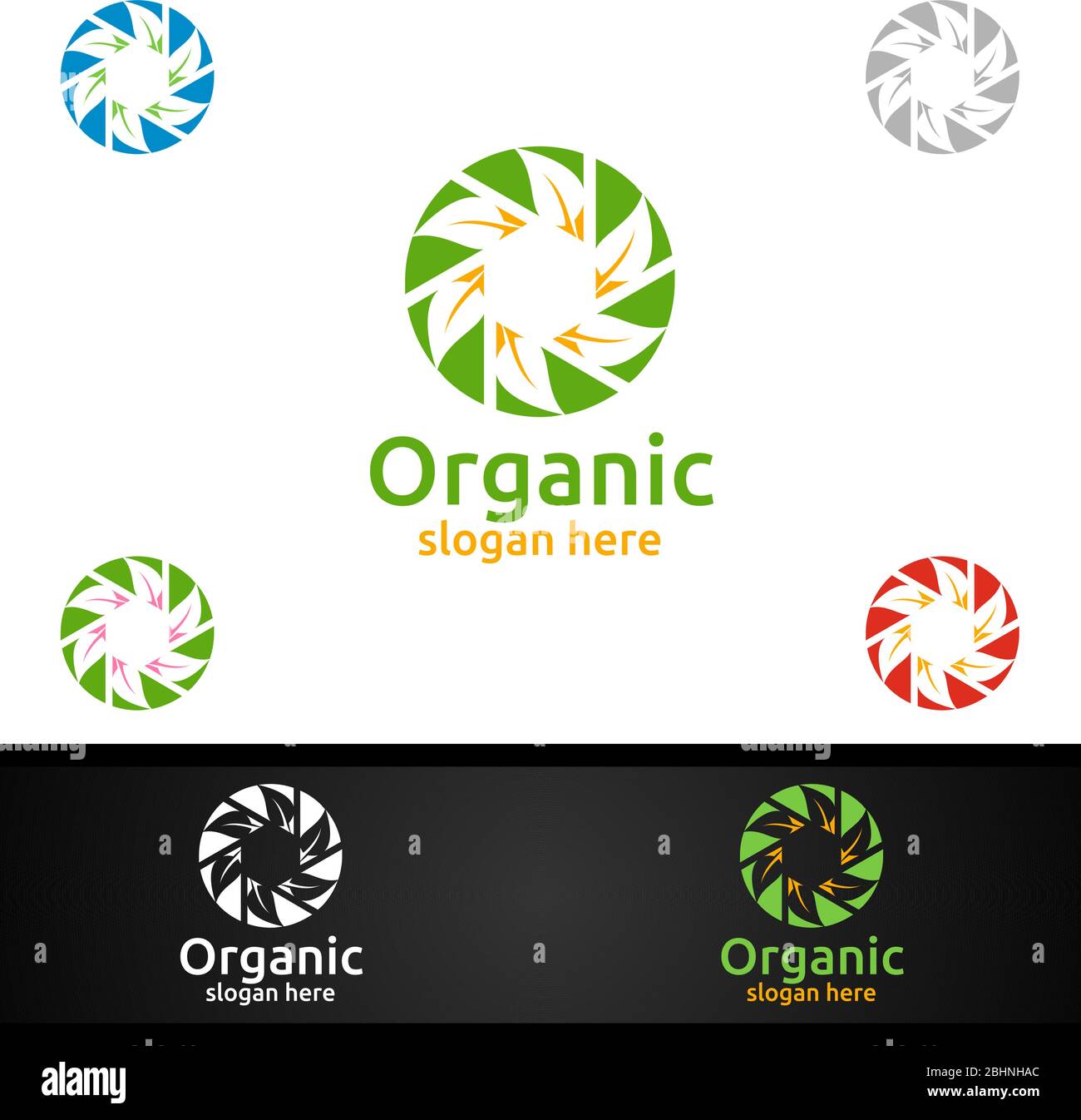 Natural and Organic Logo design template for Herbal, Ecology, Health ...
