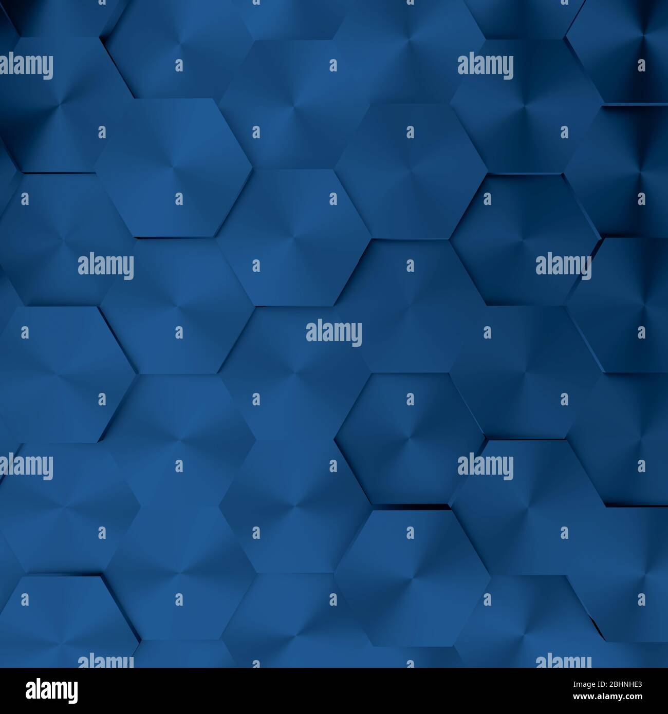 Abstract modern honeycomb background in blue, 3d rendering Stock Photo ...
