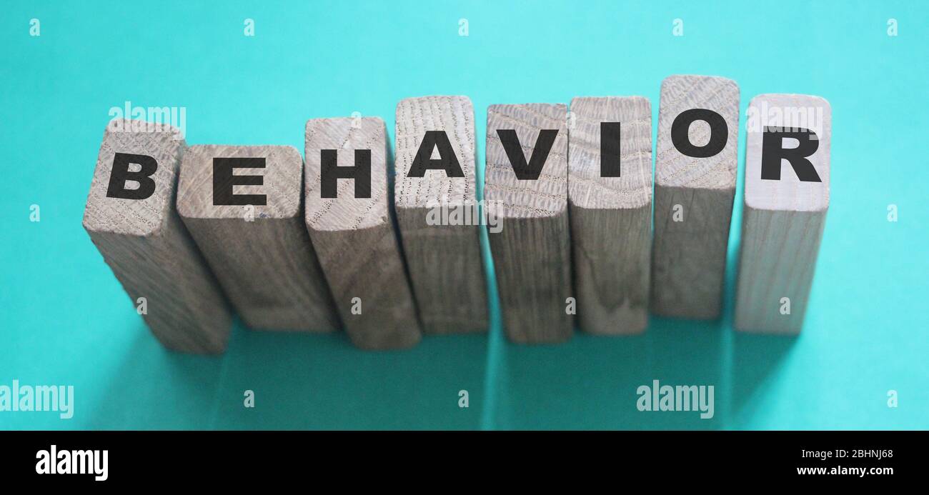 Behavior Word In Wooden Cube. Psychology human resources management ...