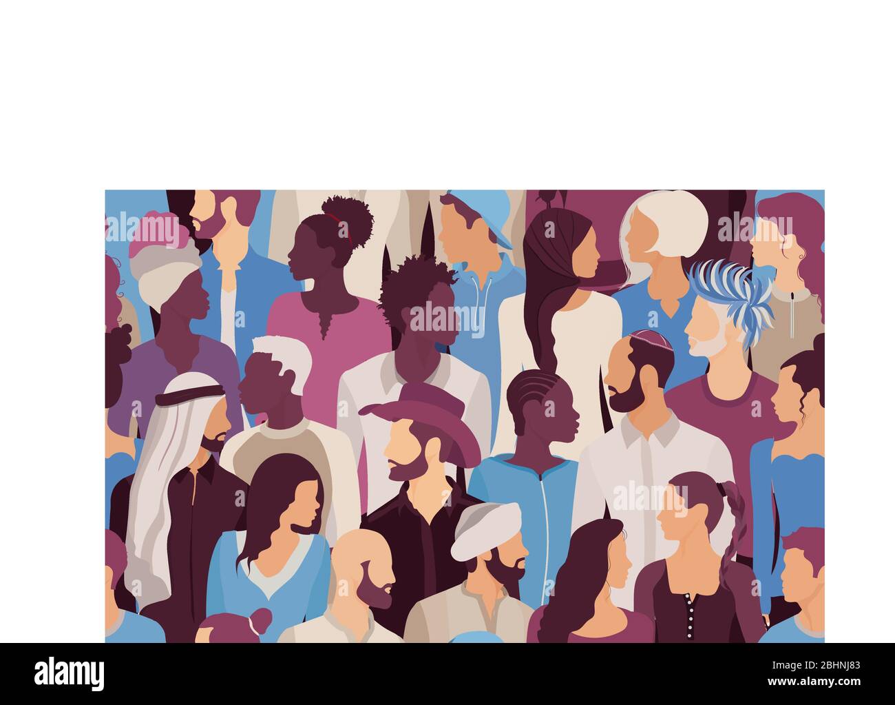 People talking diversity. Seamless pattern. Communication dialogue and ...