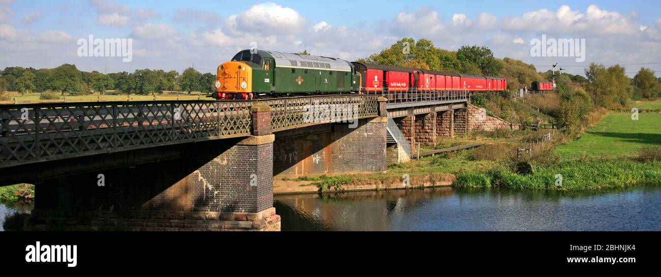 Preserved Class 40 locomotive D306 at Nene Valley Railway, Wansford ...