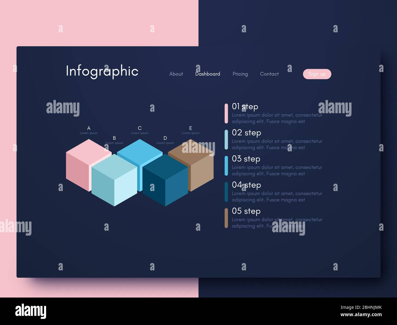 Vector graphic infographics. Template for creating mobile applications ...