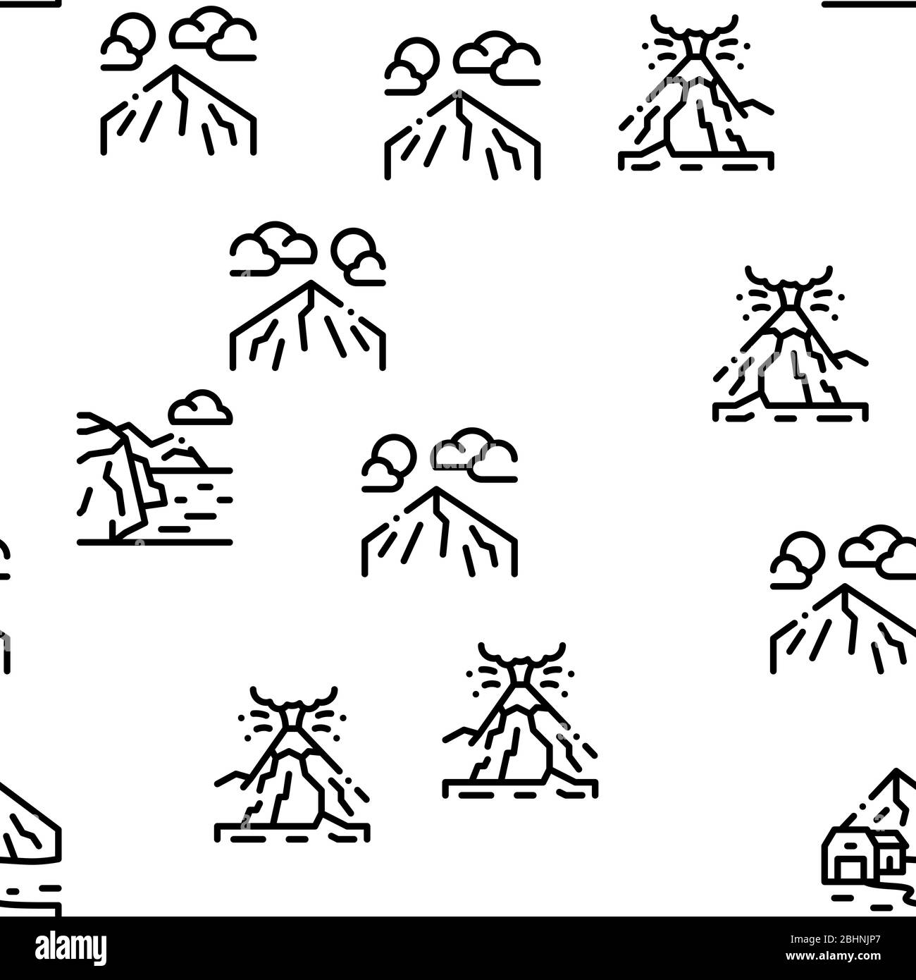 Mountain Landscape Seamless Pattern Vector Stock Vector Image & Art - Alamy