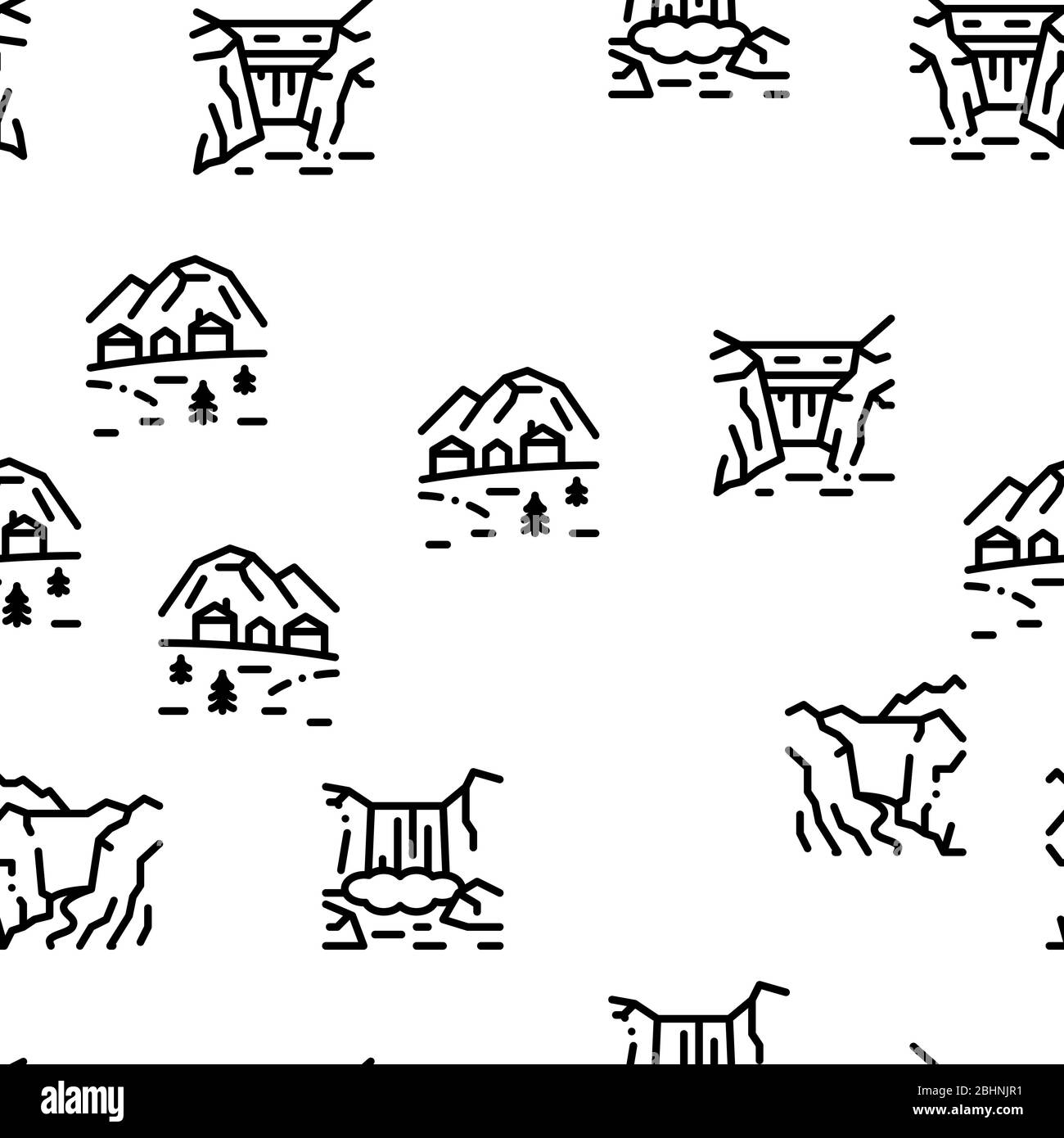 Mountain Landscape Seamless Pattern Vector Stock Vector Image & Art - Alamy