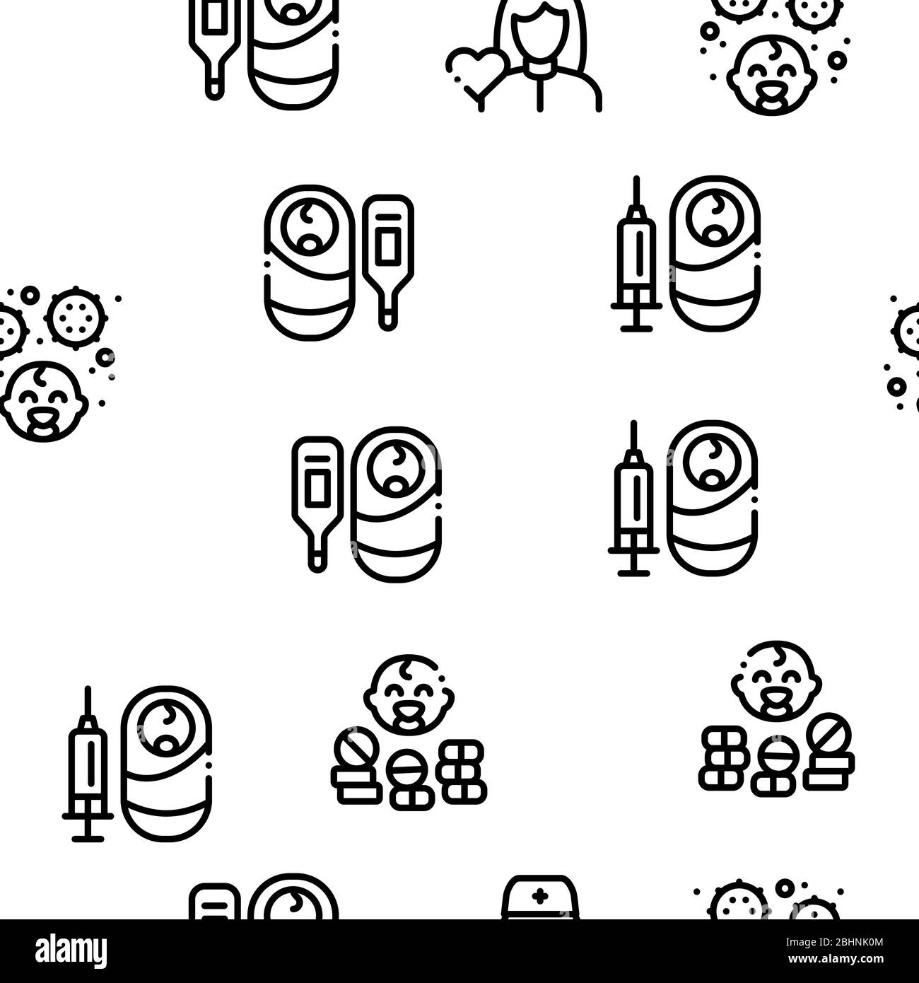Pediatrics Medical Seamless Pattern Vector Stock Vector Image & Art - Alamy