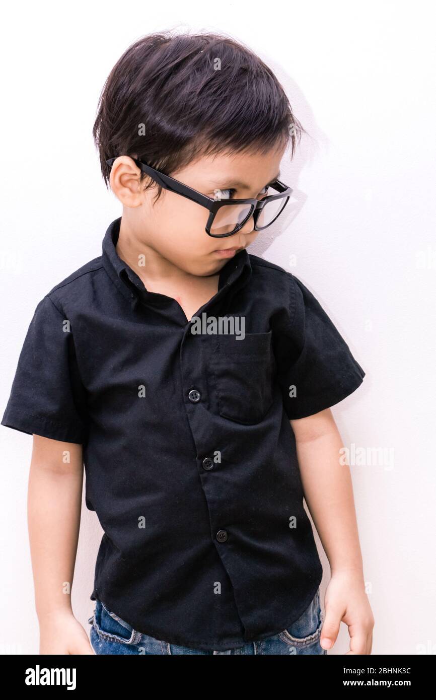 beautiful boy looking isolated on white Stock Photo - Alamy