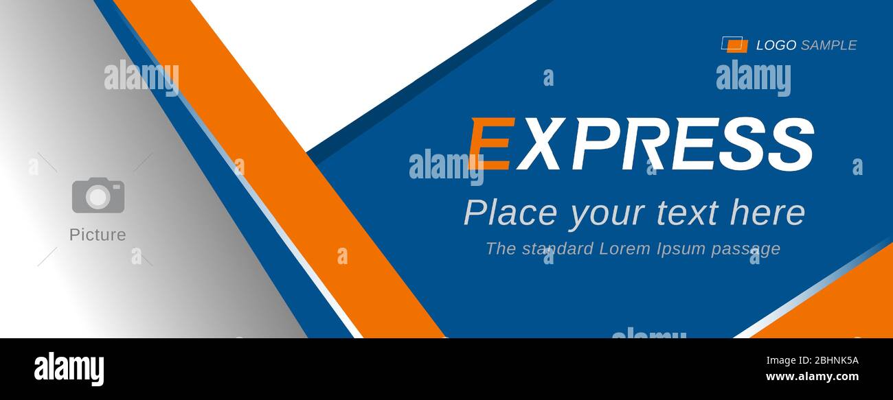 Web banner template for advertisement with space for adding your ...