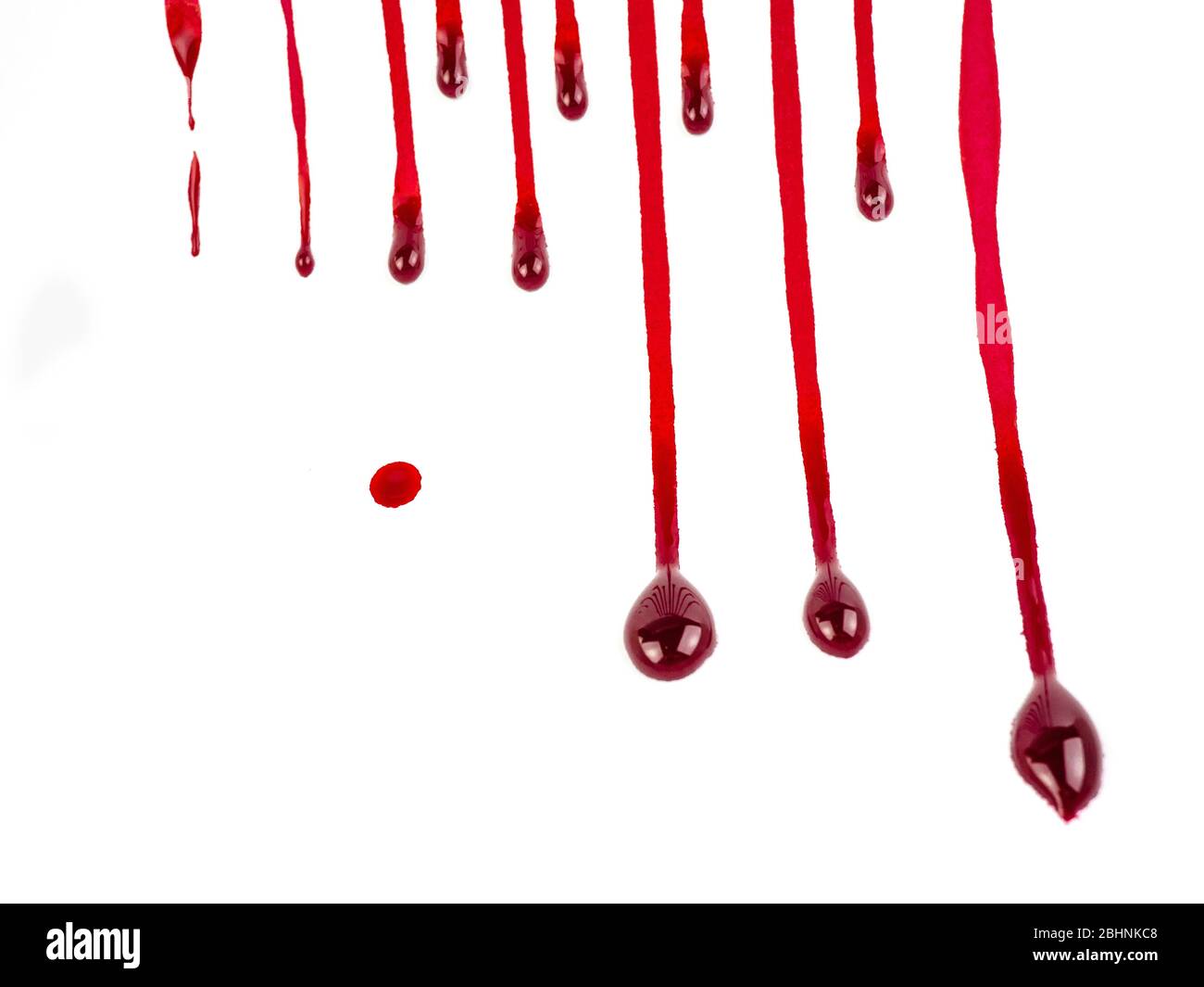 red colorl drops. Paint dripping. Dripping liquid.. abstract paint ...