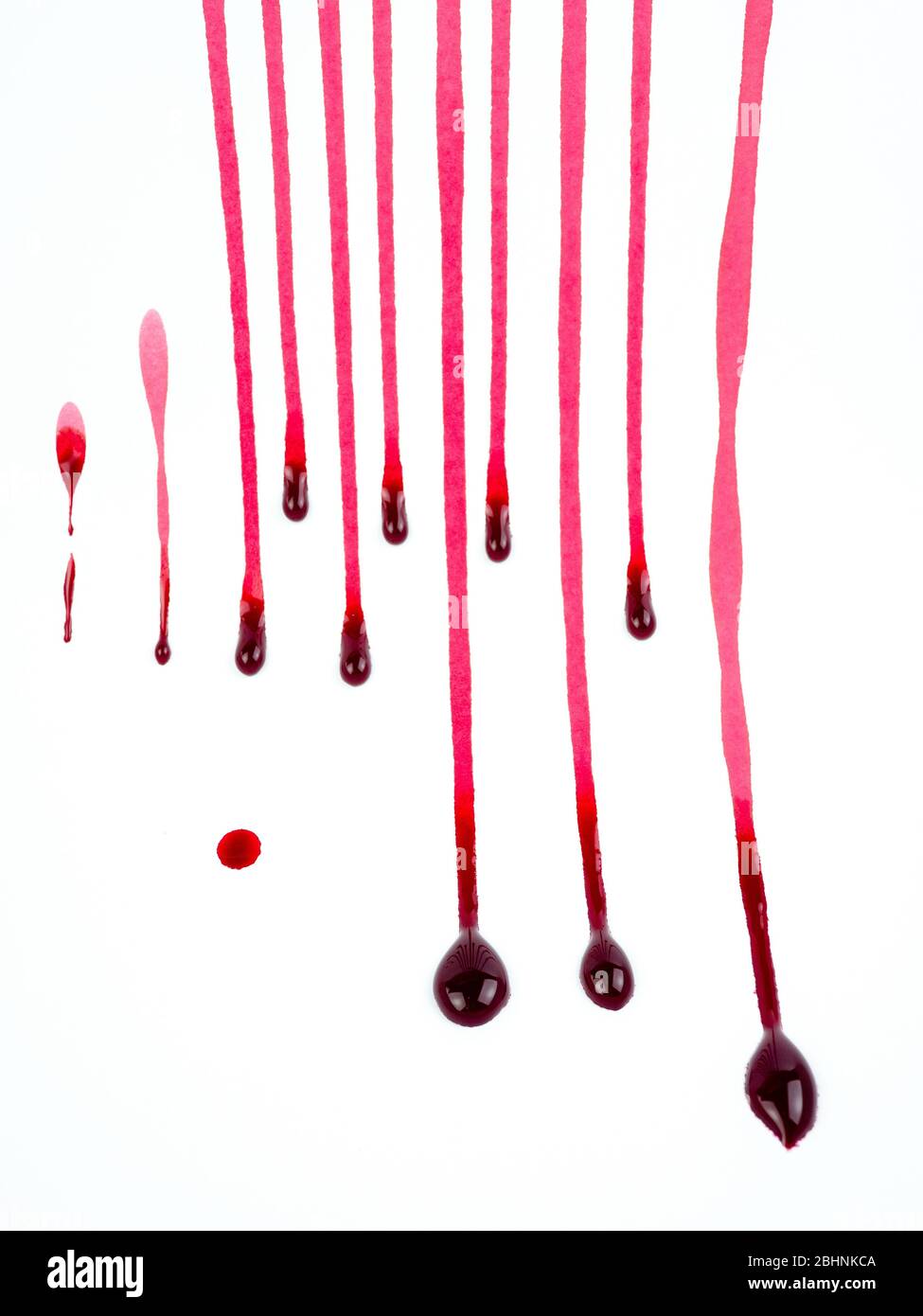red colorl drops. Paint dripping. Dripping liquid.. abstract paint ...
