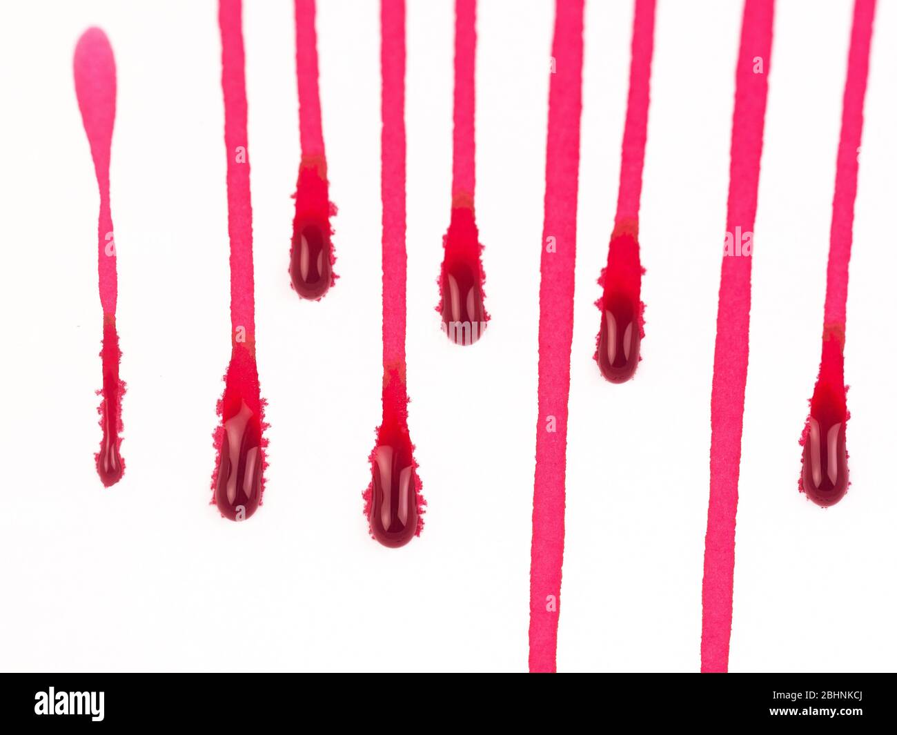 red colorl drops. Paint dripping. Dripping liquid.. abstract paint ...