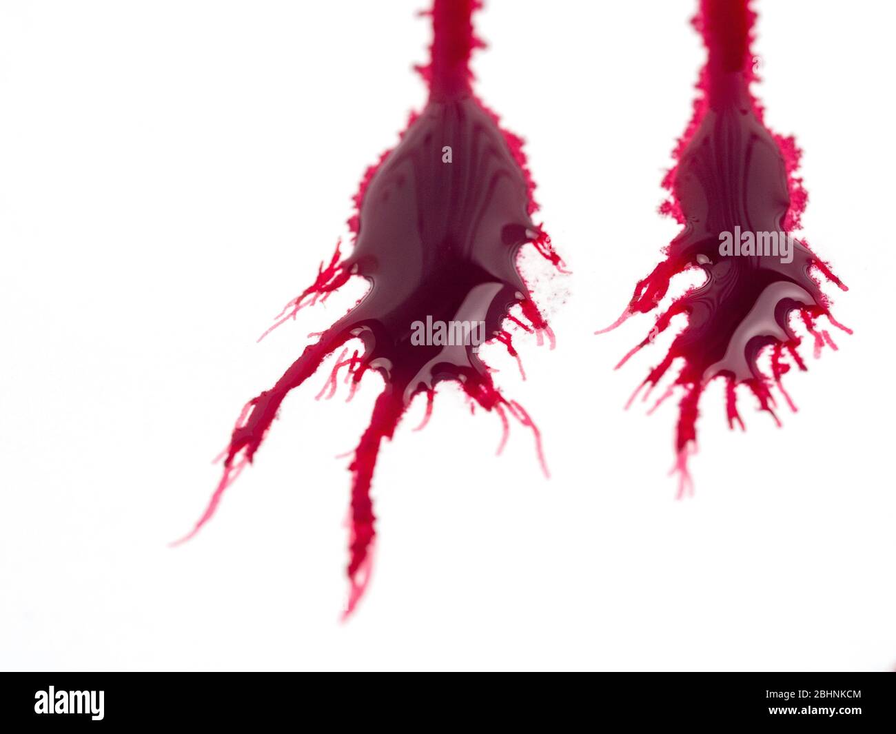 red colorl drops. Paint dripping. Dripping liquid.. abstract paint ...