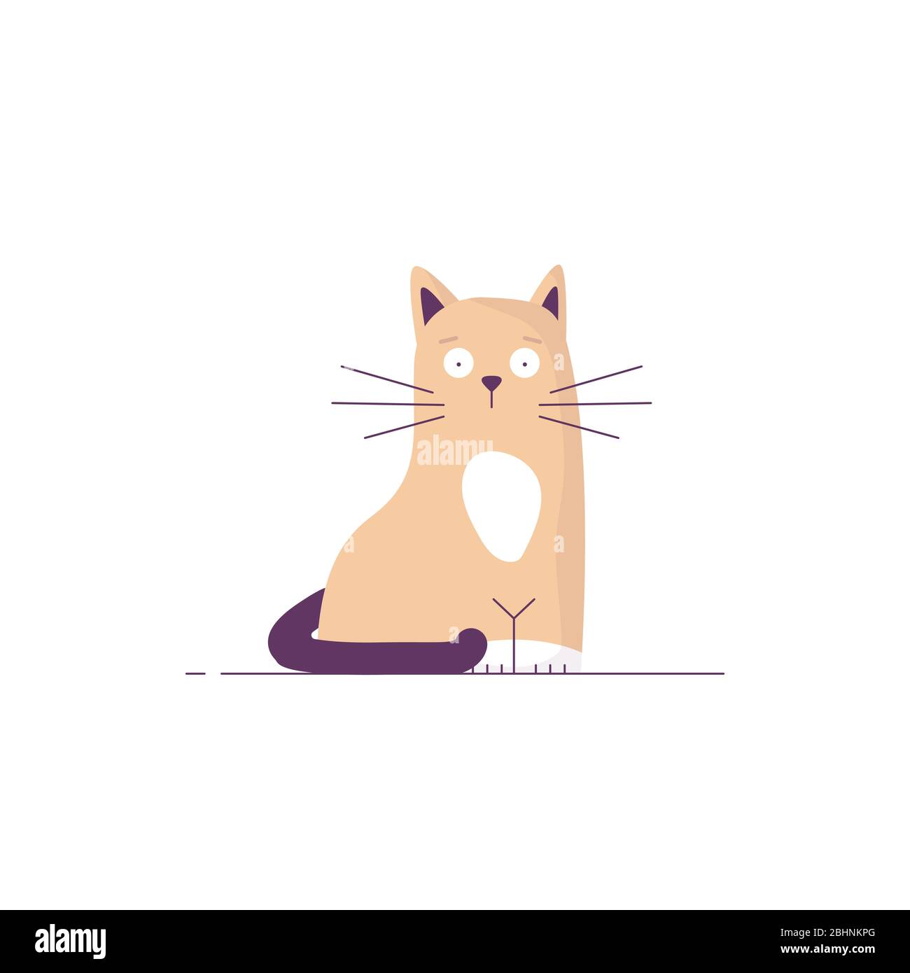 Cute cat vector illustration Stock Vector Image & Art - Alamy